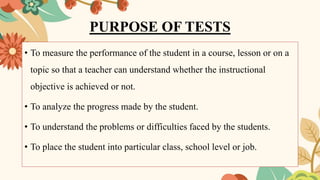 TYPES OF TEST | PPT