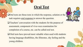 TYPES OF TEST | PPT