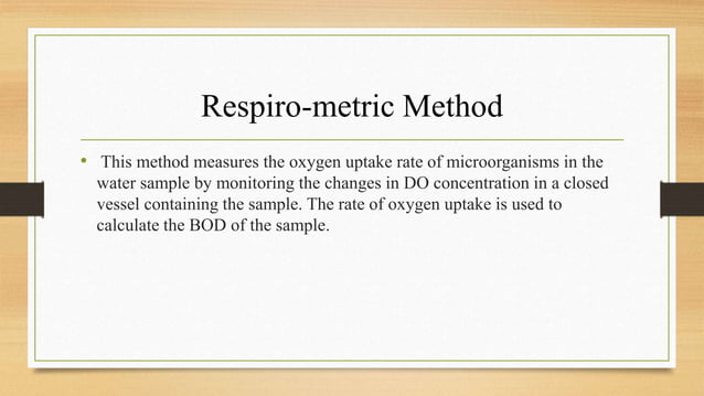 Types of Tests Used to Determine BOD.pptx | Chemistry | Science