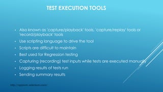 Types of test tools | PPT