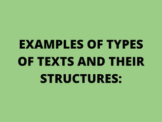 Types of text and structure | PDF
