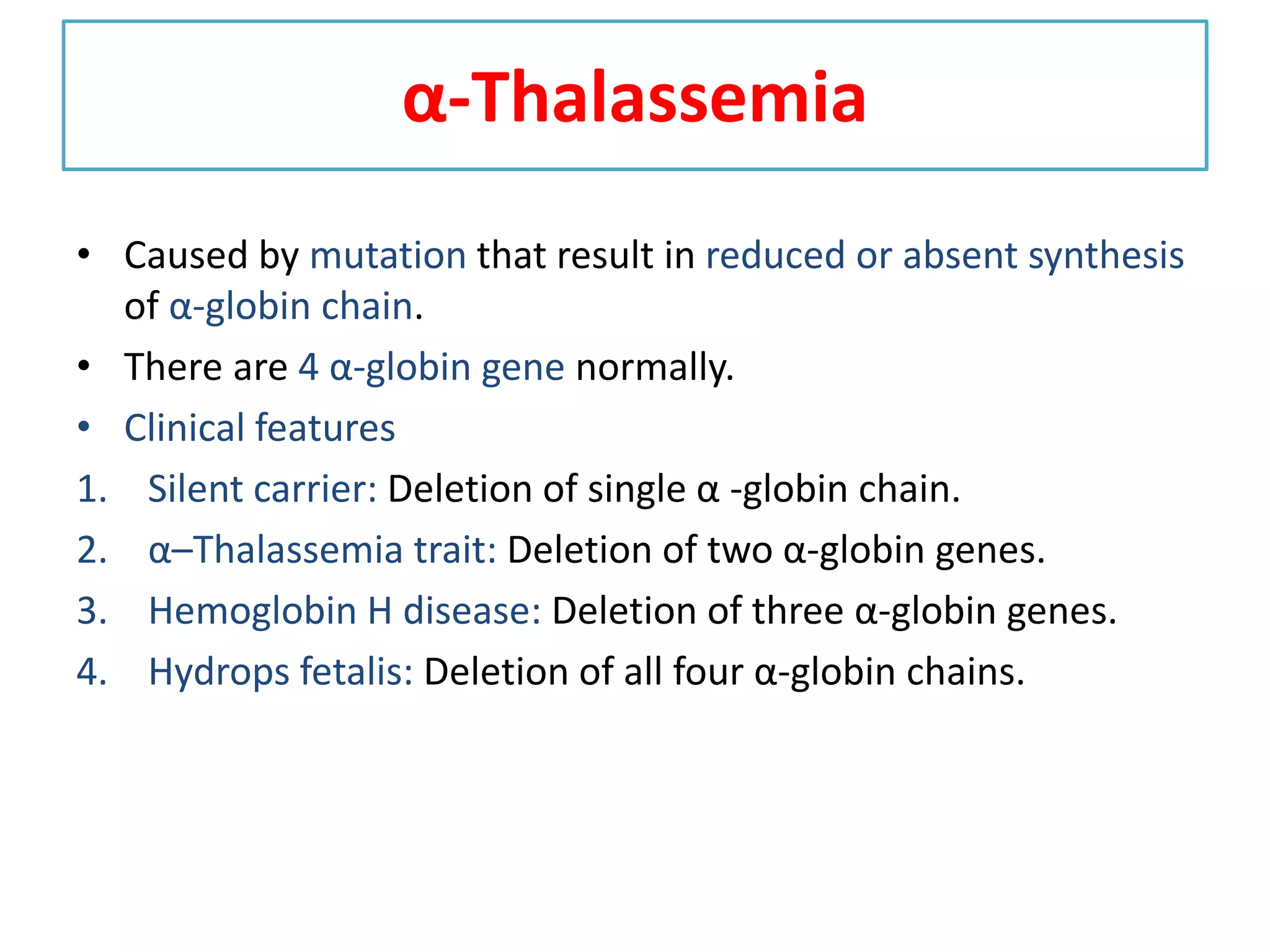 Thalassemia and it's types | PPTX