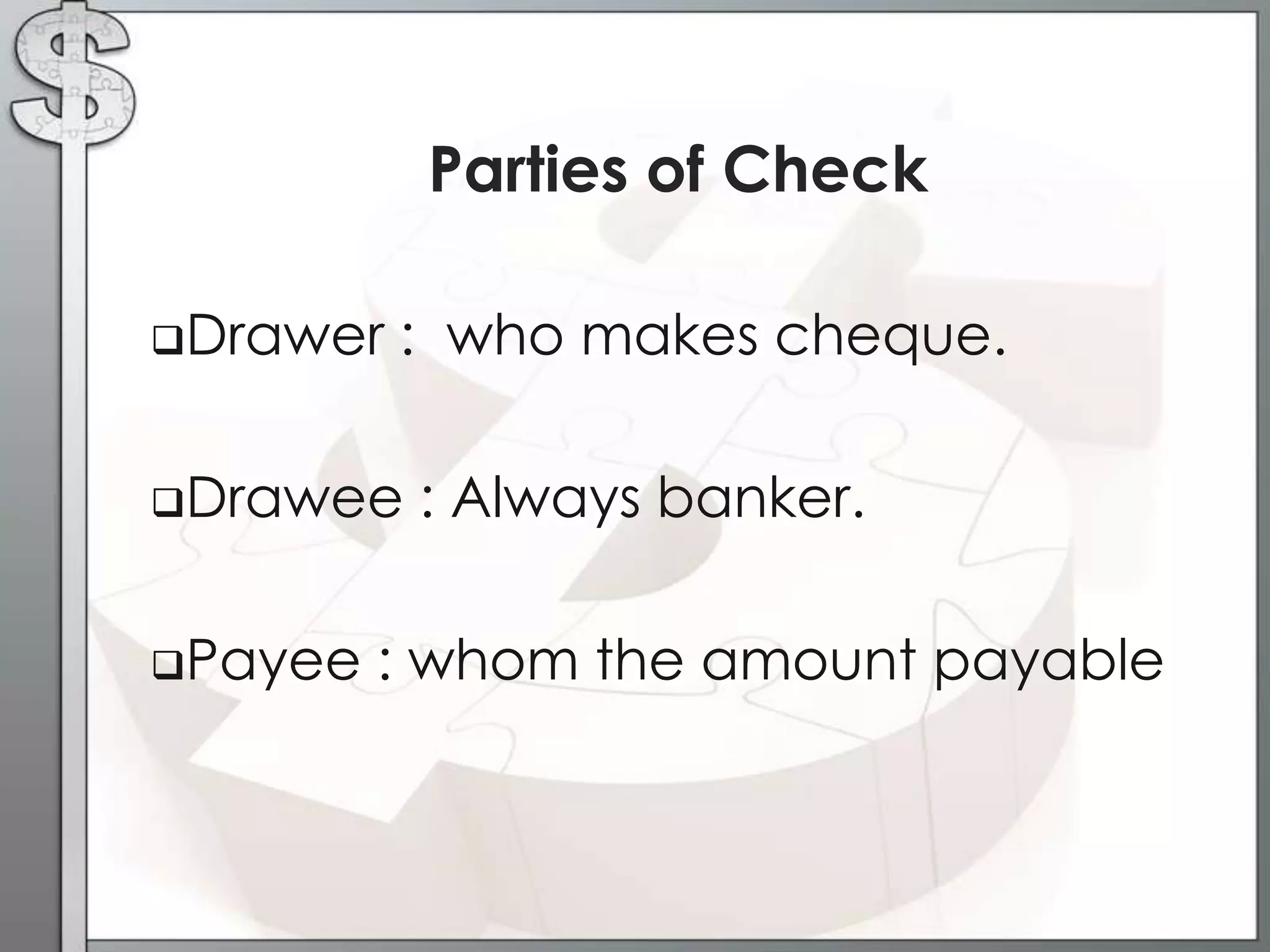 Types of the negotiable instruments | PPTX