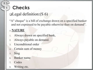 Types of the negotiable instruments | PPTX