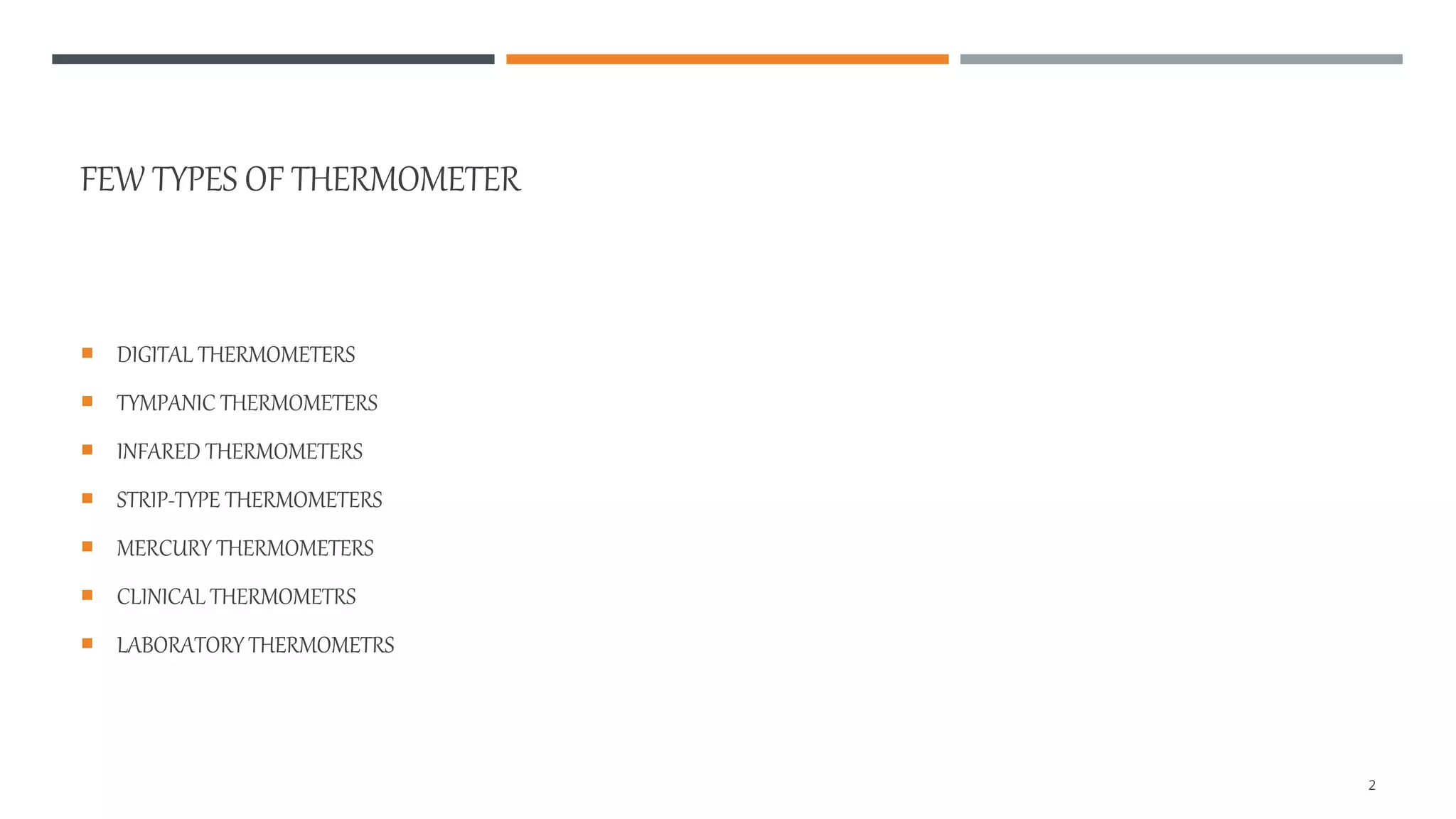 Types Of Thermometer Ppt