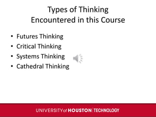 Types of thinking; TECH 4310 | PPTX
