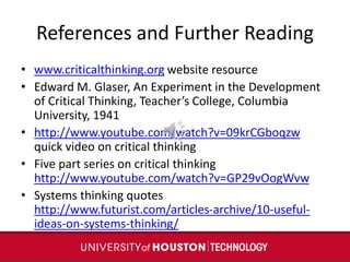 Types of thinking; TECH 4310 | PPTX