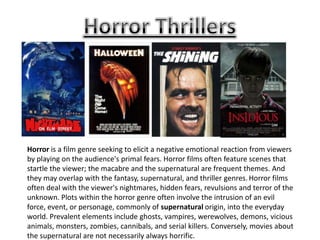 Types of thrillers | PPT
