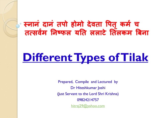 Types of tilak | PDF | Hinduism | Religion & Spirituality