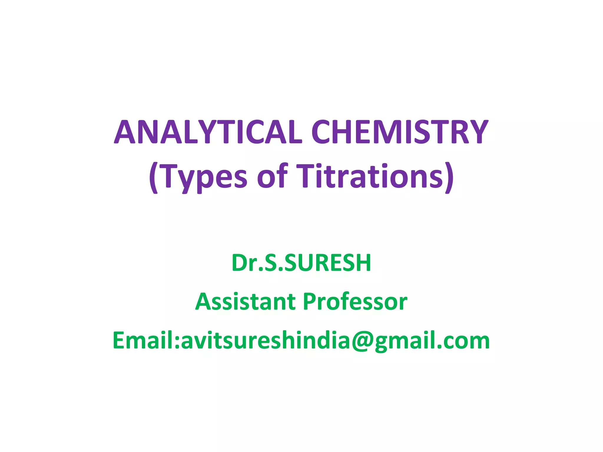 Types of titrations | PPT