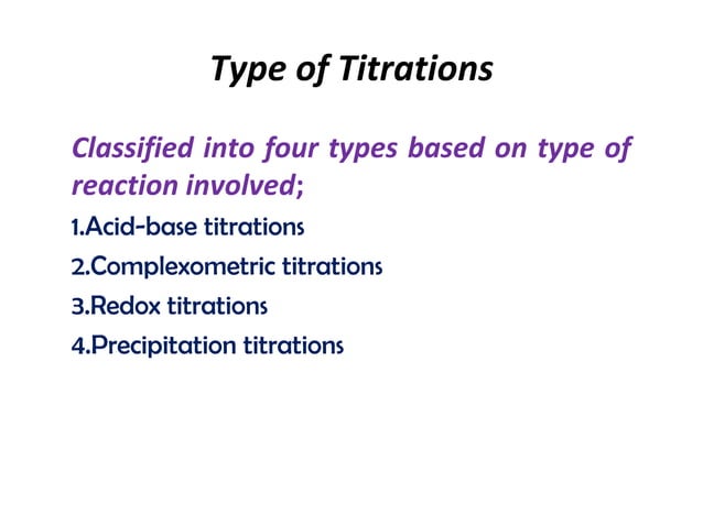 Types of titrations | PPT