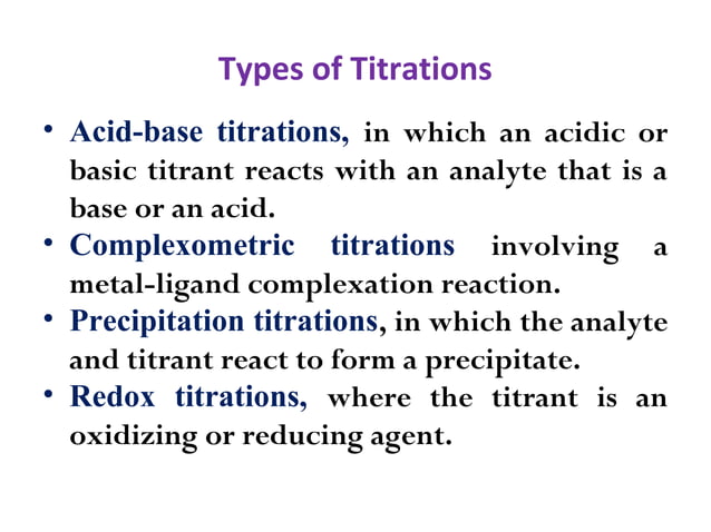 Types of titrations | PPT