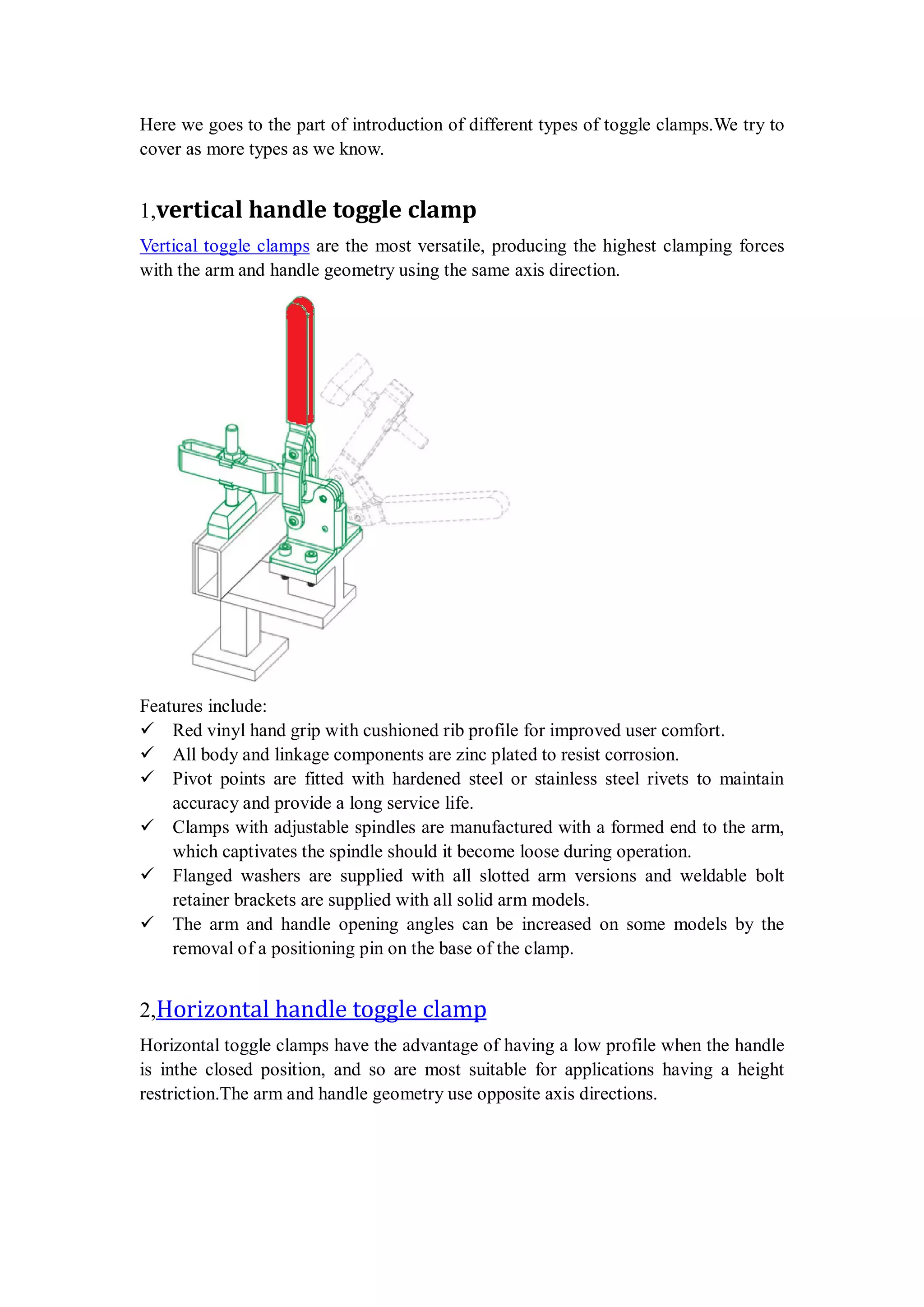Types of toggle clamp sp2 | PDF