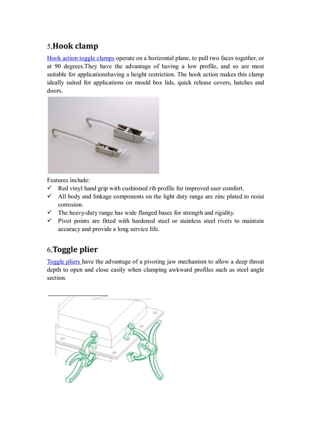 Types of toggle clamp sp2 | PDF