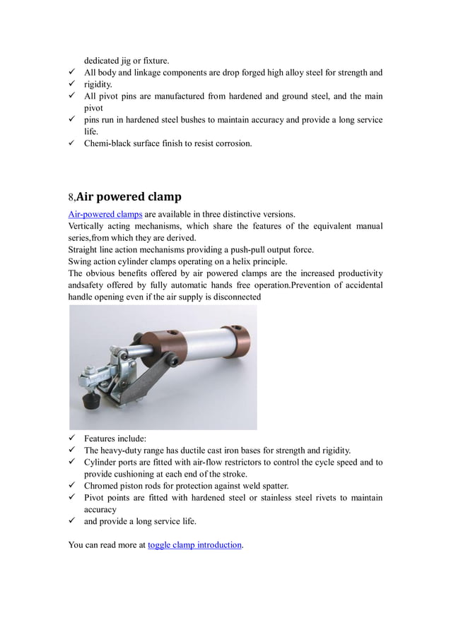 Types of toggle clamp sp2 | PDF