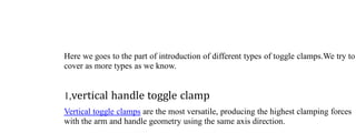 Types of toggle clamp sp2 | PPTX