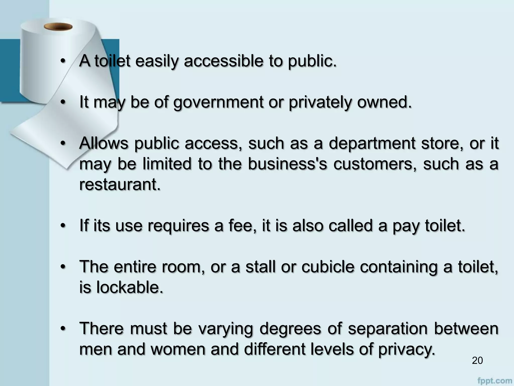 Types of toilet | PPTX