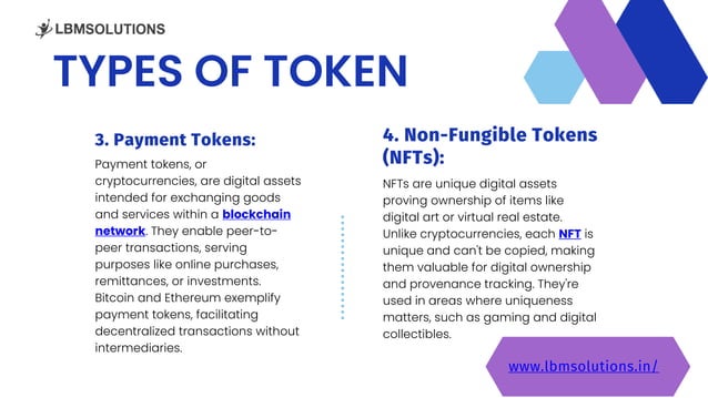 Types of token in blockchain Technology .pptx