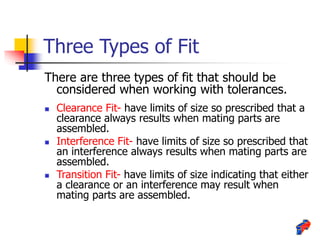 types of tolerances, examples and definition .ppt