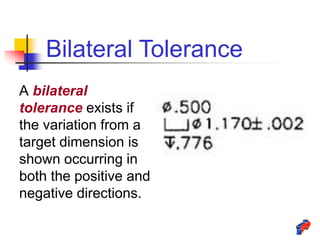 types of tolerances, examples and definition .ppt
