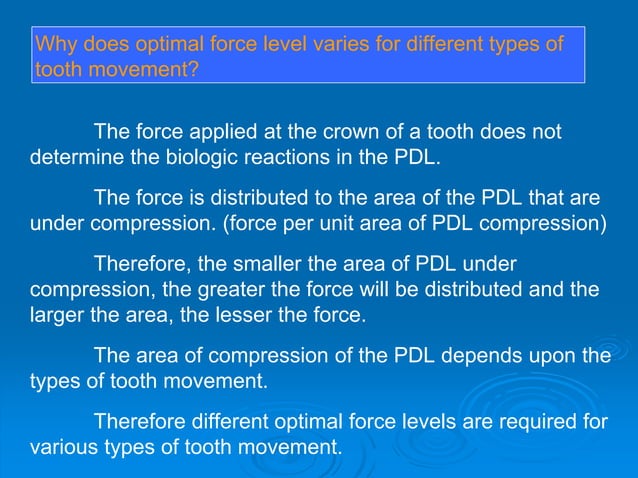 Types of tooth movement in orthodontics (4th BDS) | PPTX | Dental ...