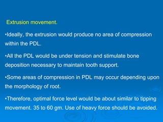 Types of tooth movement in orthodontics (4th BDS) | PPTX