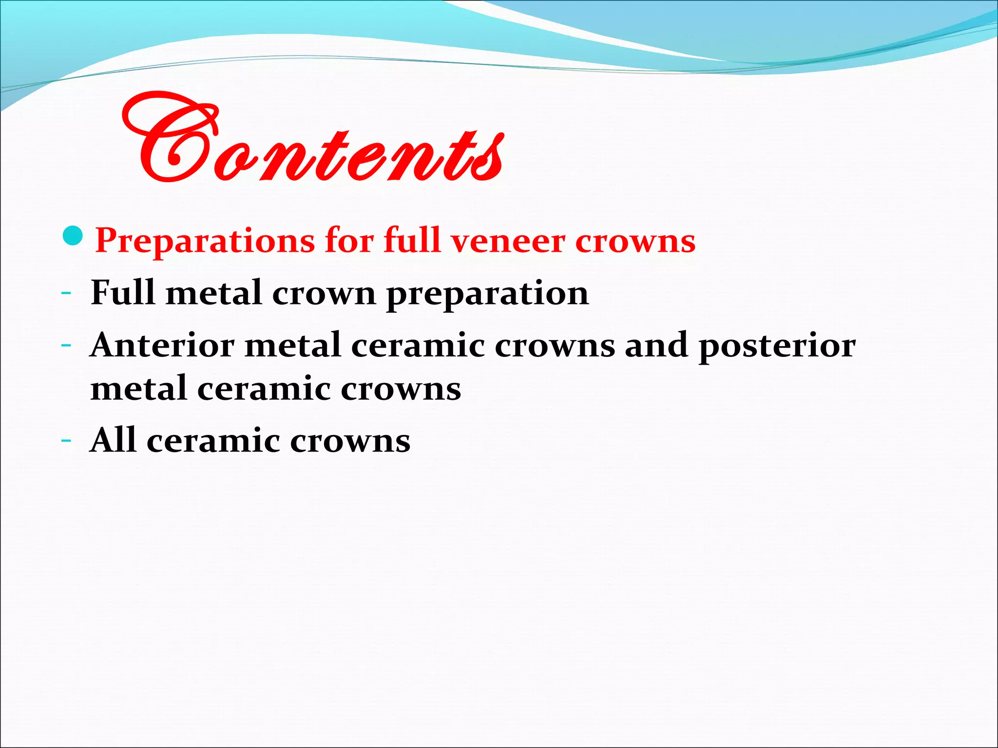 Types of tooth preparations | PPT