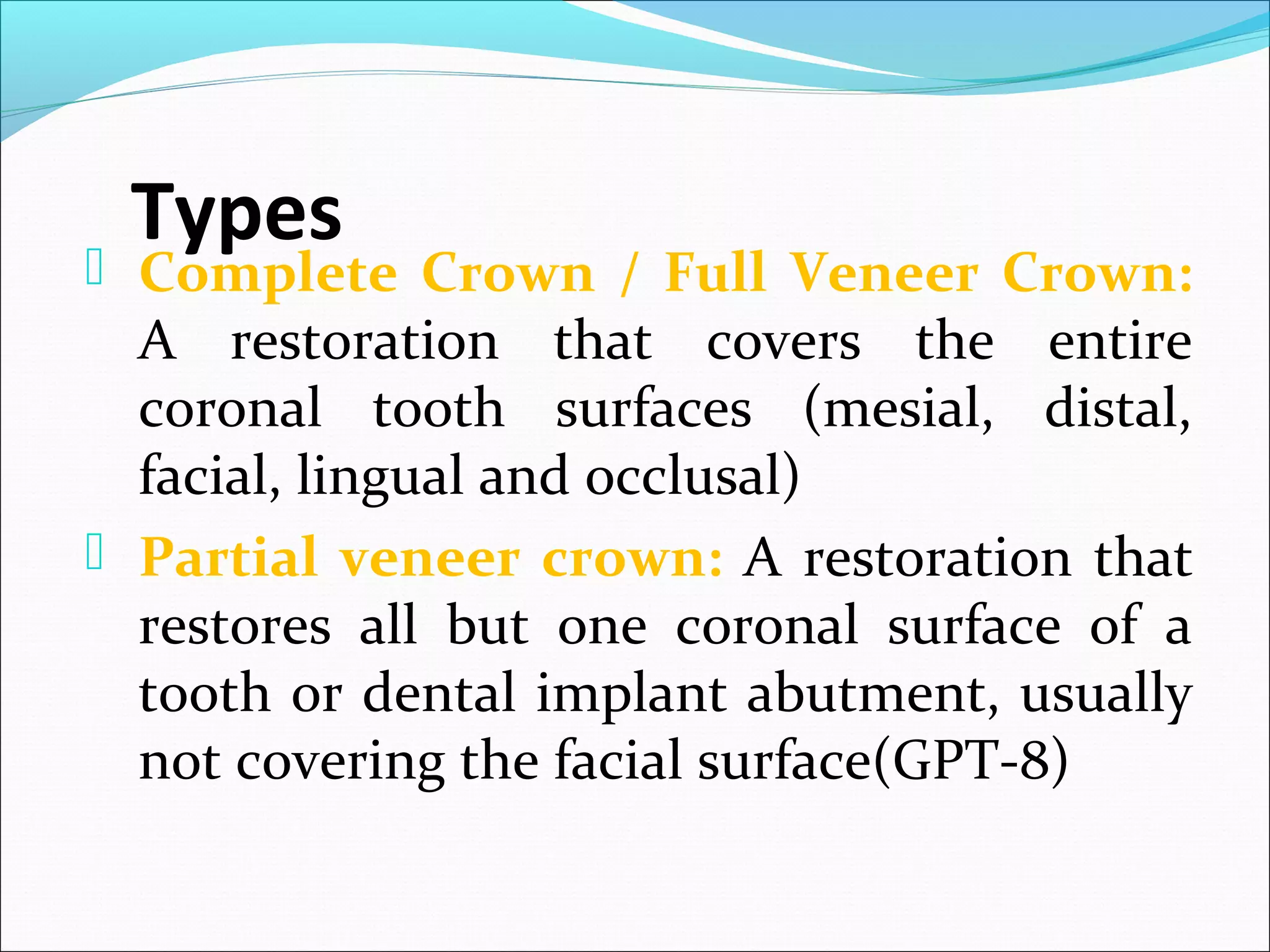 Types of tooth preparations | PPT