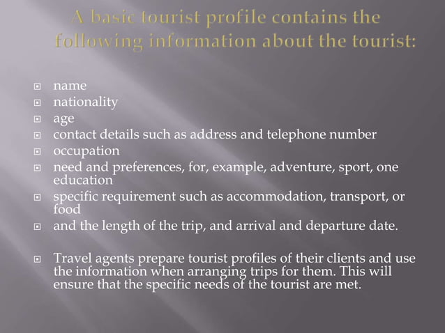 Types of tourist | PPTX | Africa Travel | Travel Locations