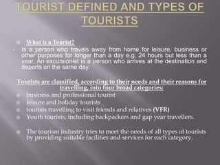 Types of tourist | PPTX