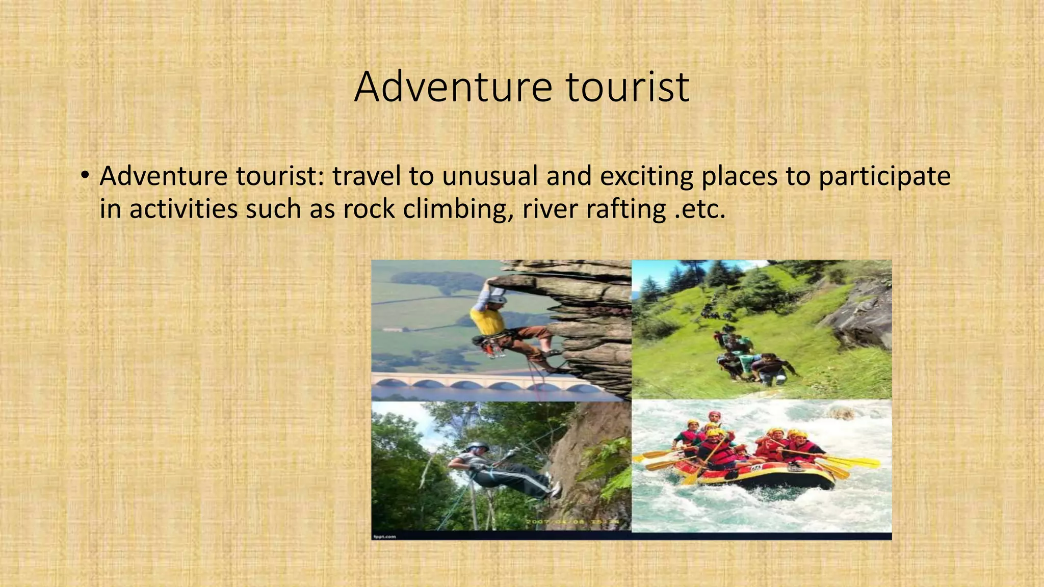 Types of tourist | PPTX