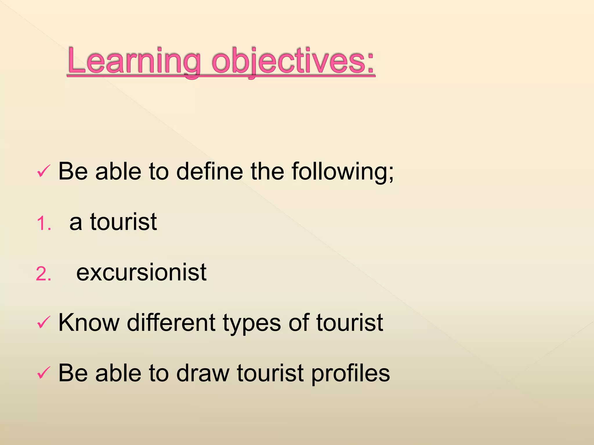 Types of tourists | PPTX