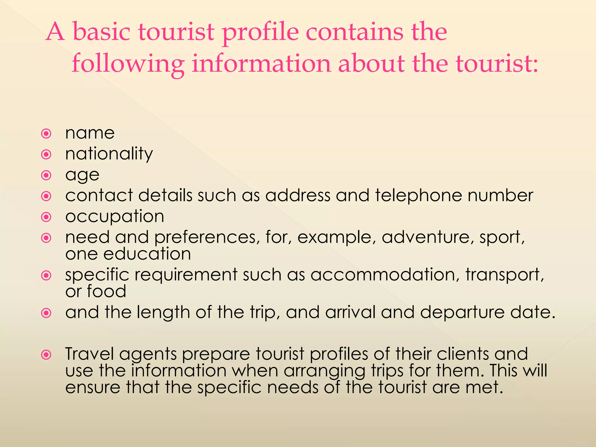 Types of tourists | PPTX