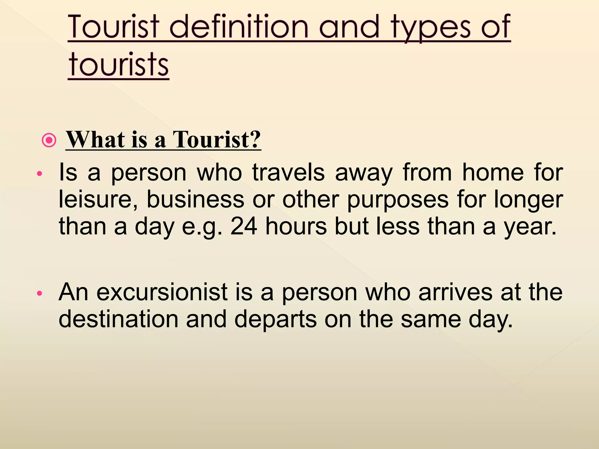 Types of tourists | PPTX