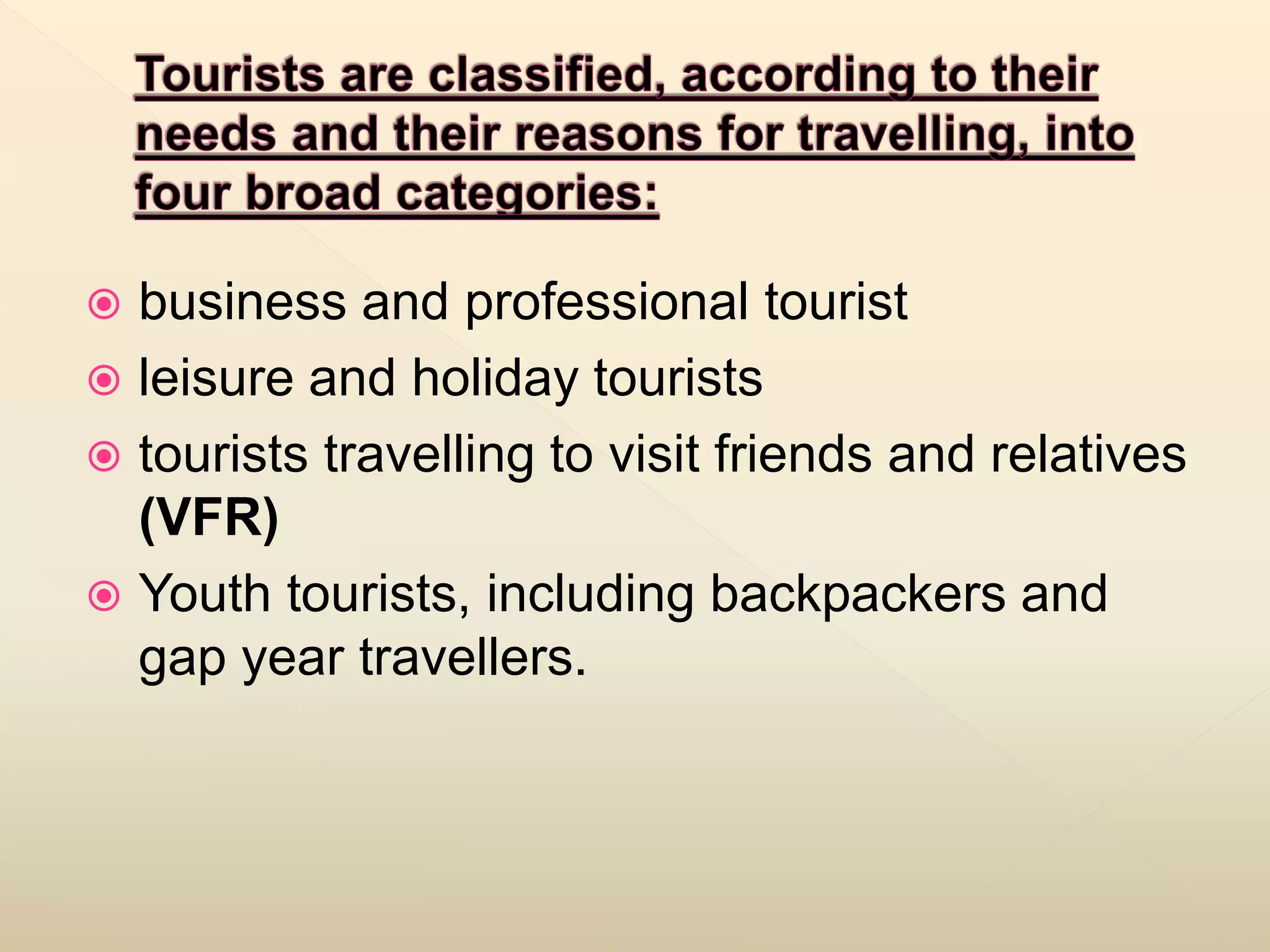 Types of tourists | PPTX
