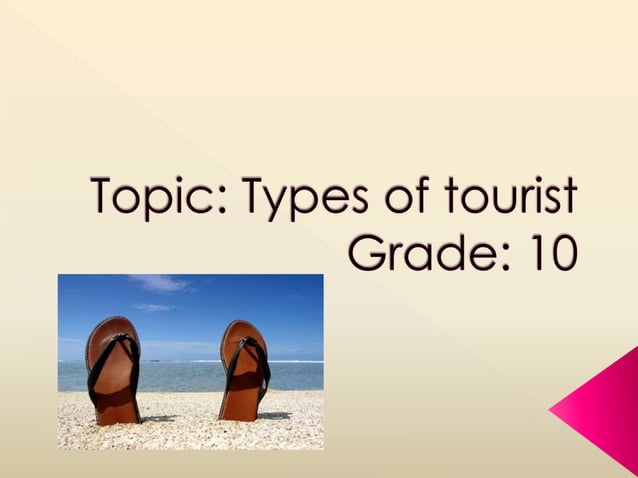 Types of tourists | PPTX