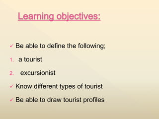 Types of tourists | PPTX