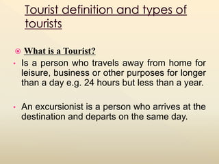 Types of tourists | PPTX