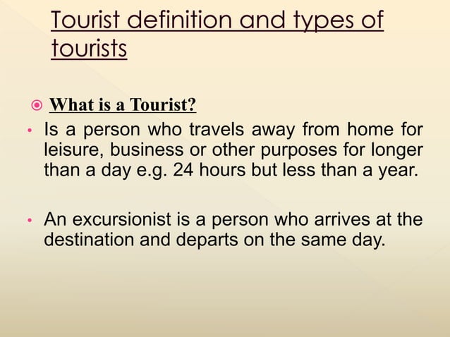 Types of tourists | PPTX