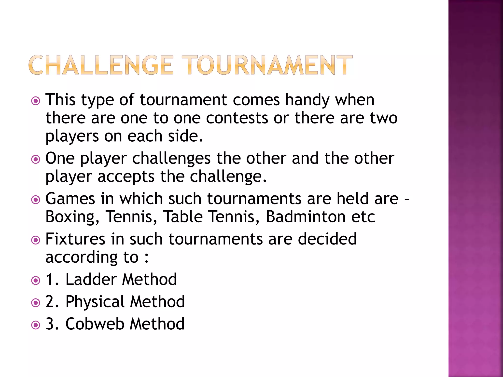 Types of tournament | PPTX