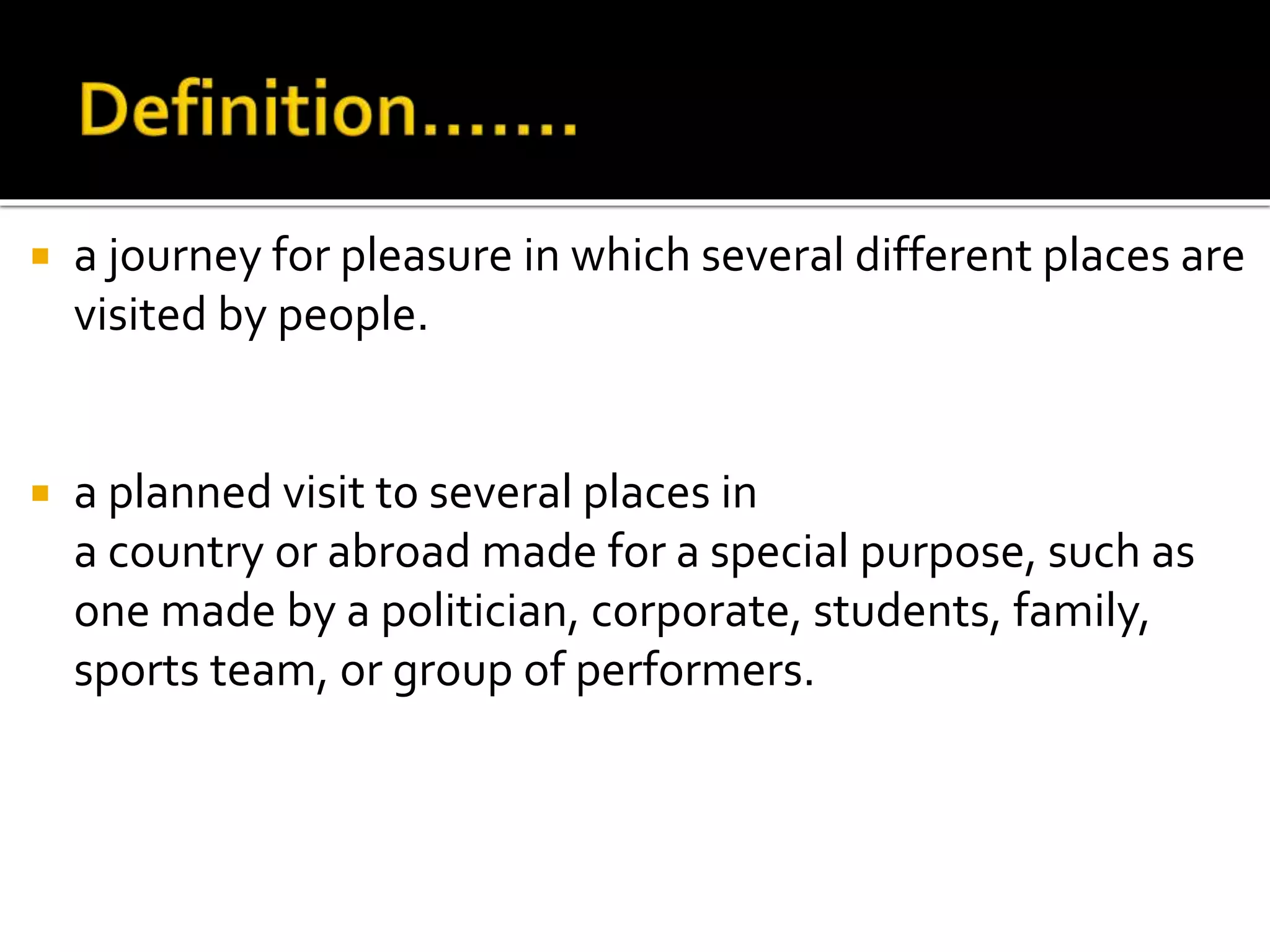 Types of Tours and Tour operator | PPTX