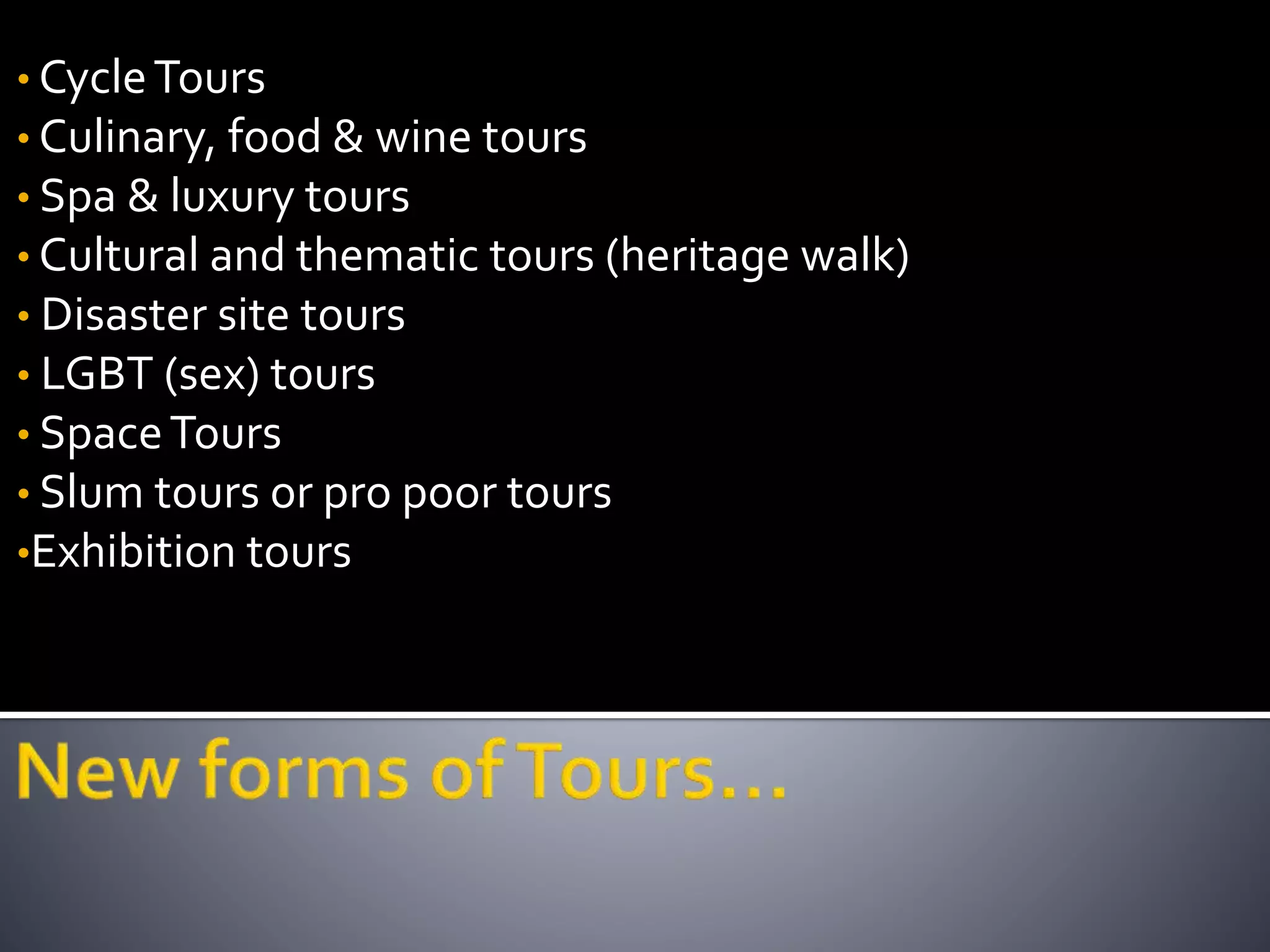 Types of Tours and Tour operator | PPTX