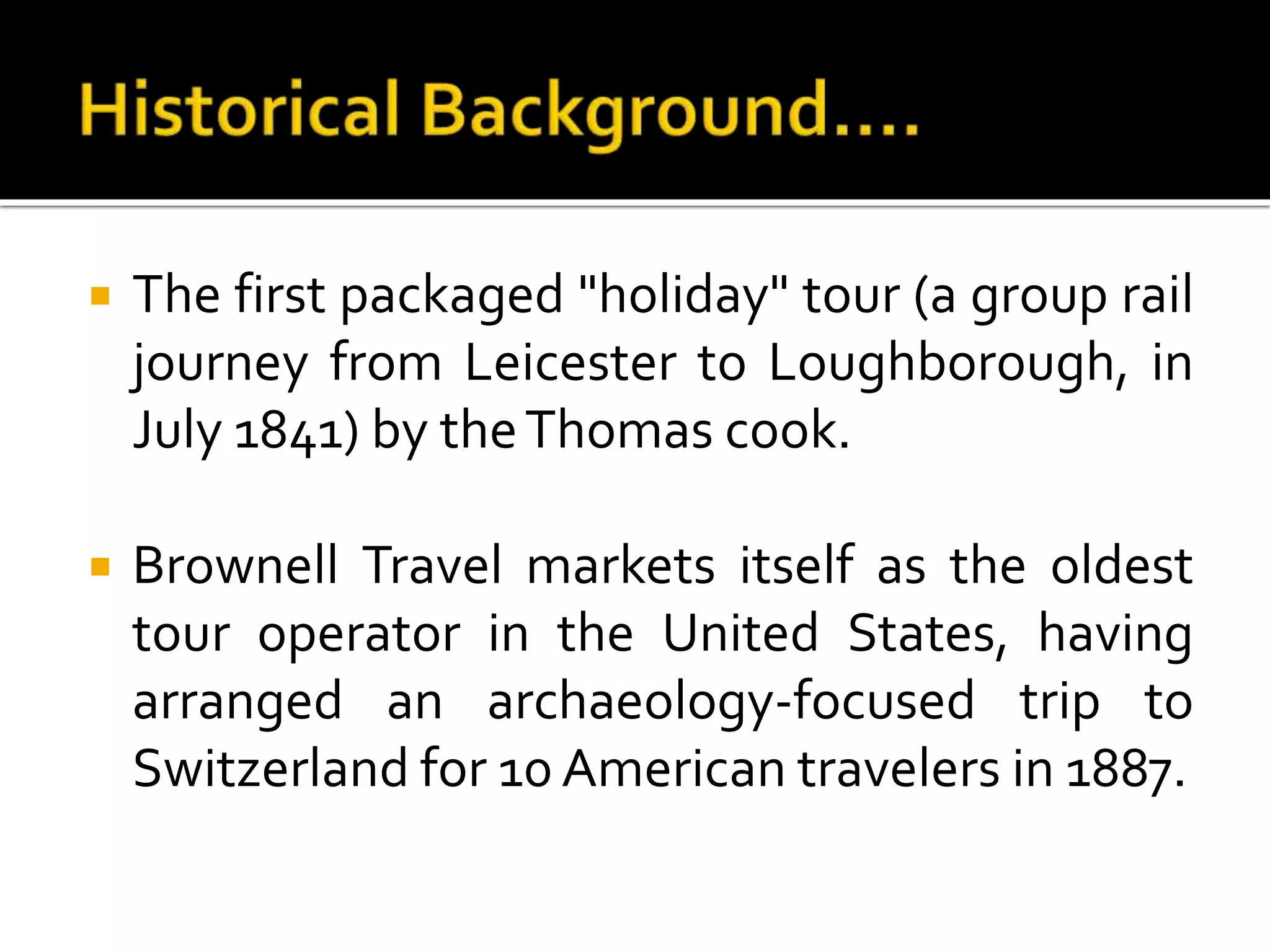 Types of Tours and Tour operator | PPTX