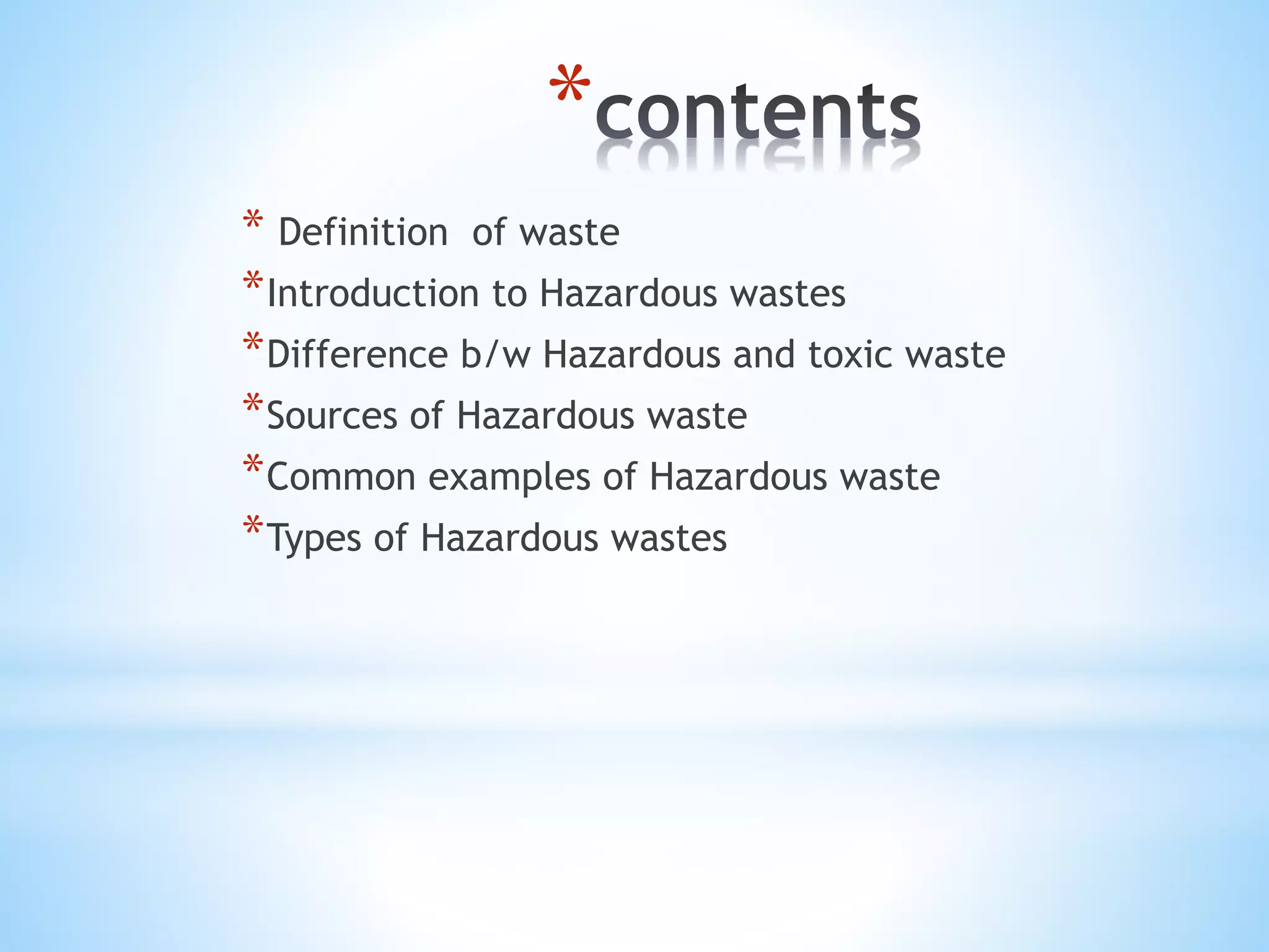 Types of toxic and hazardous waste | PPTX