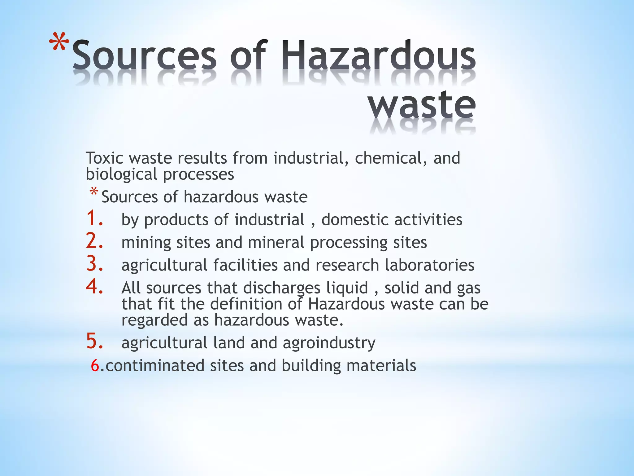 Types of toxic and hazardous waste | PPTX