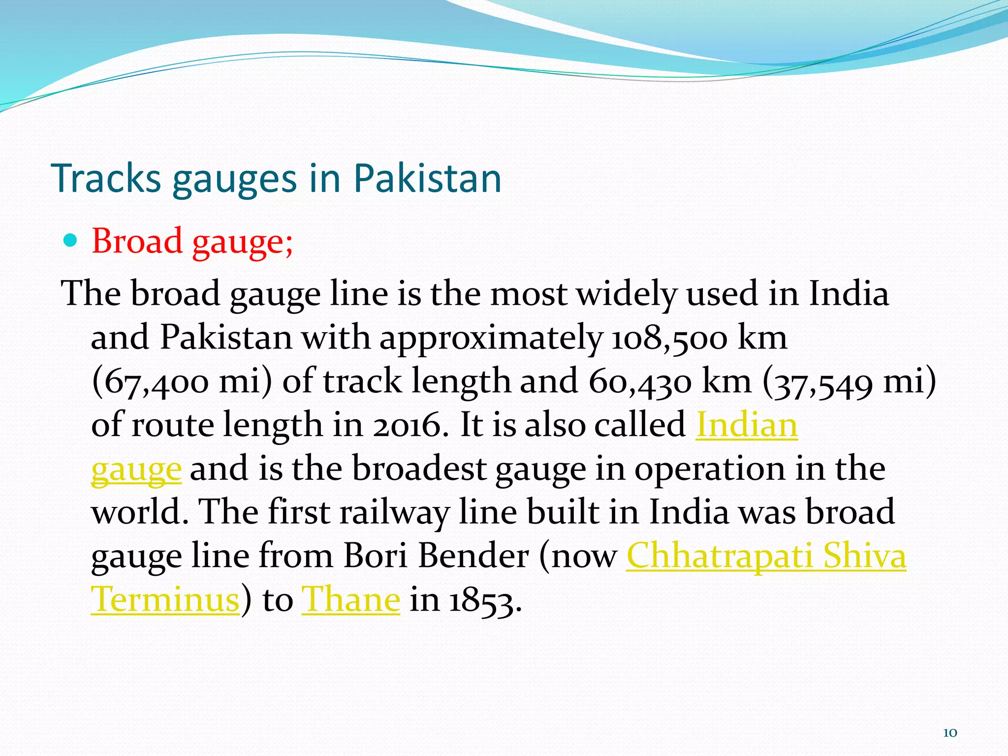 Types of tracks in pakistan | PPTX