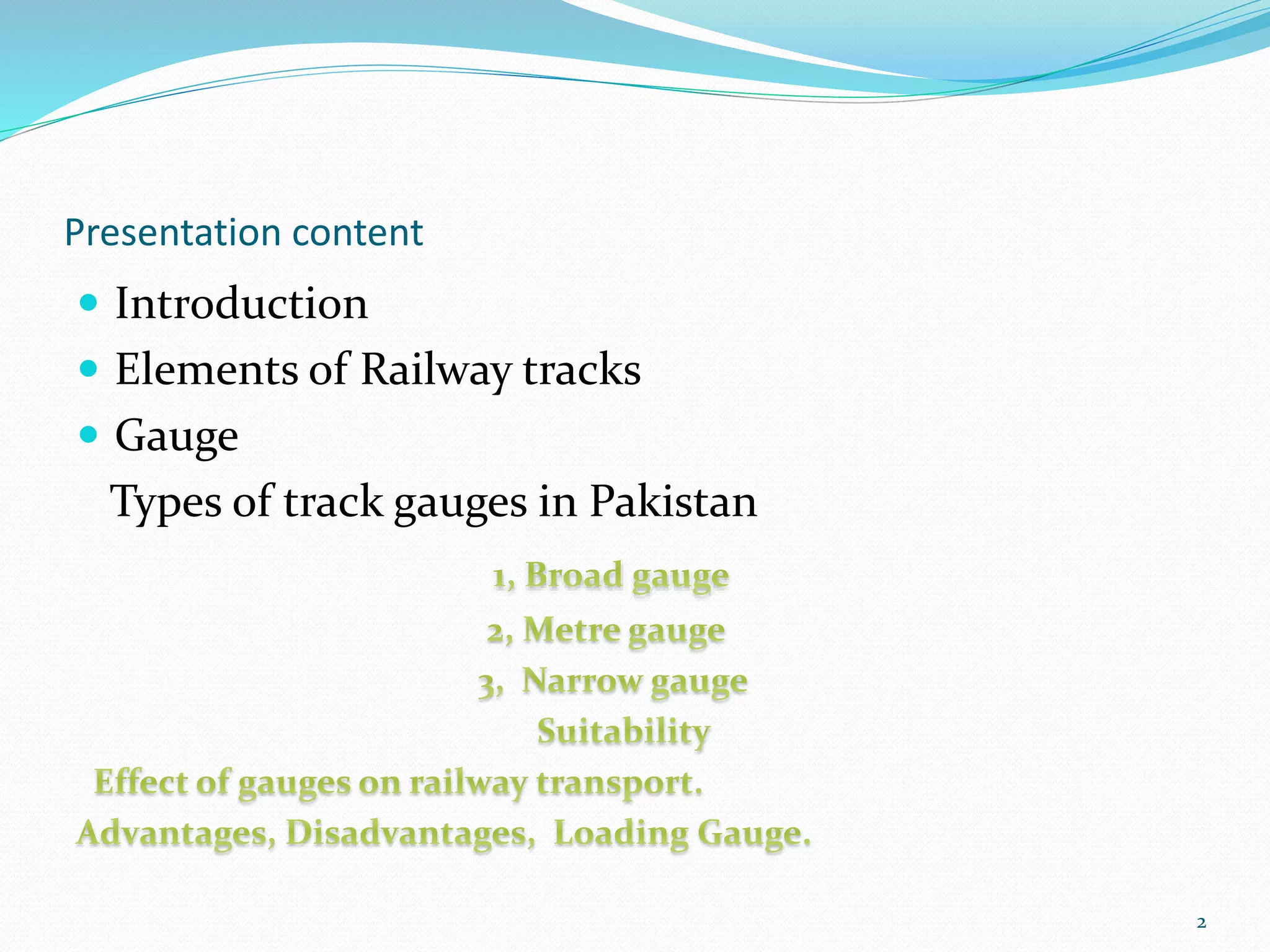 Types of tracks in pakistan | PPTX