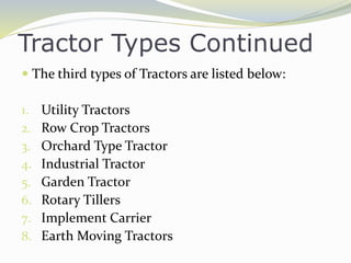Types of tractors and its maintenance | PPT