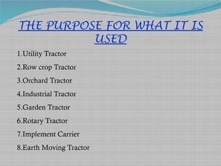 Types of tractors | PPT