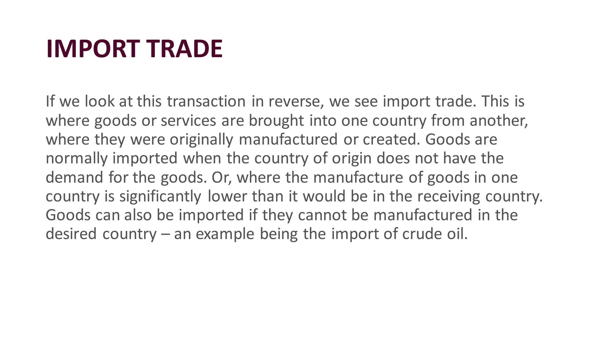 INTERNATIONAL BUSINESS AND TRADE:TYPES OF TRADE | PDF